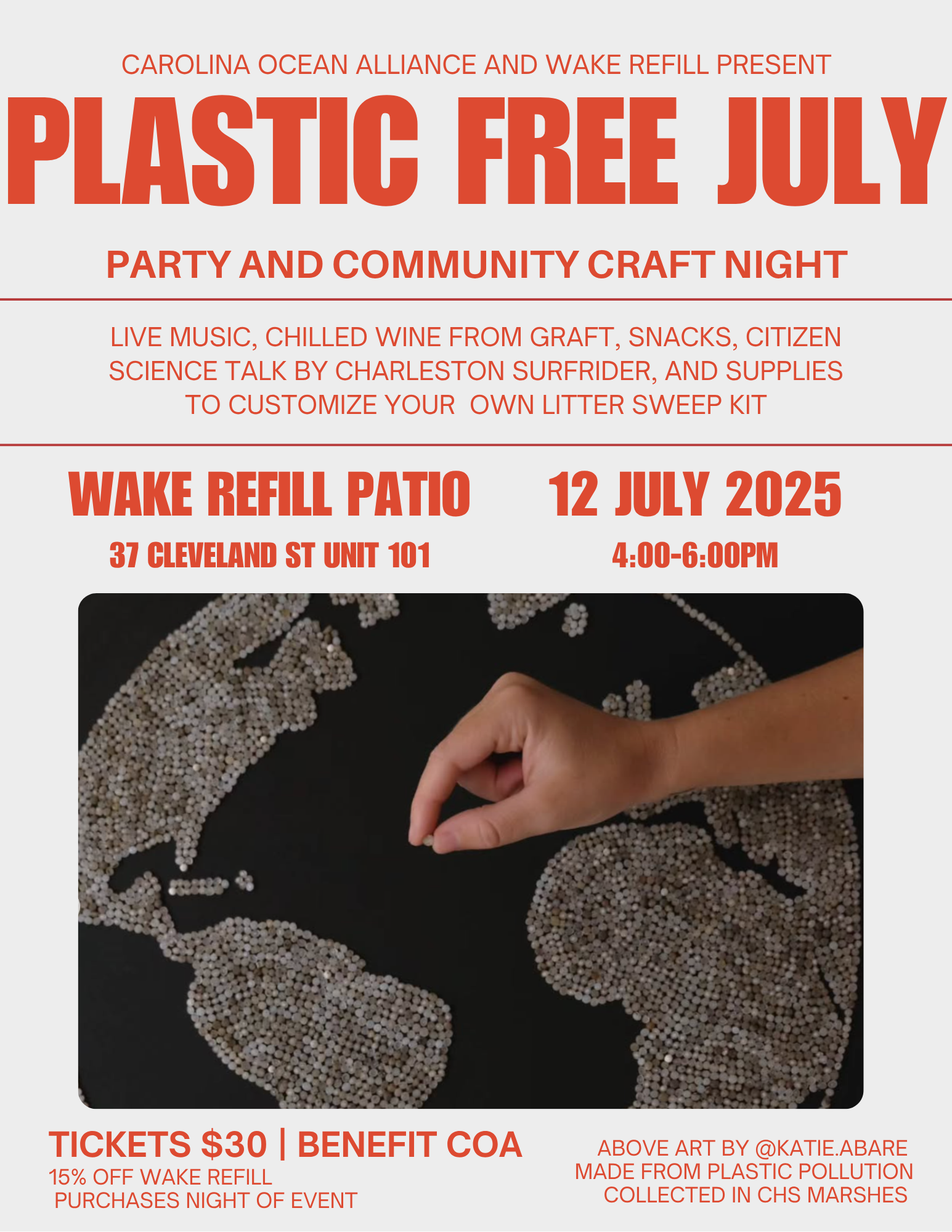 Plastic Free July Party and Community Craft Night – Wake Refill